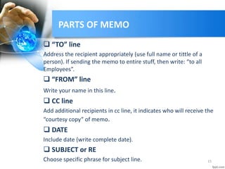 Letter,memo and e mail - copy | PPTX