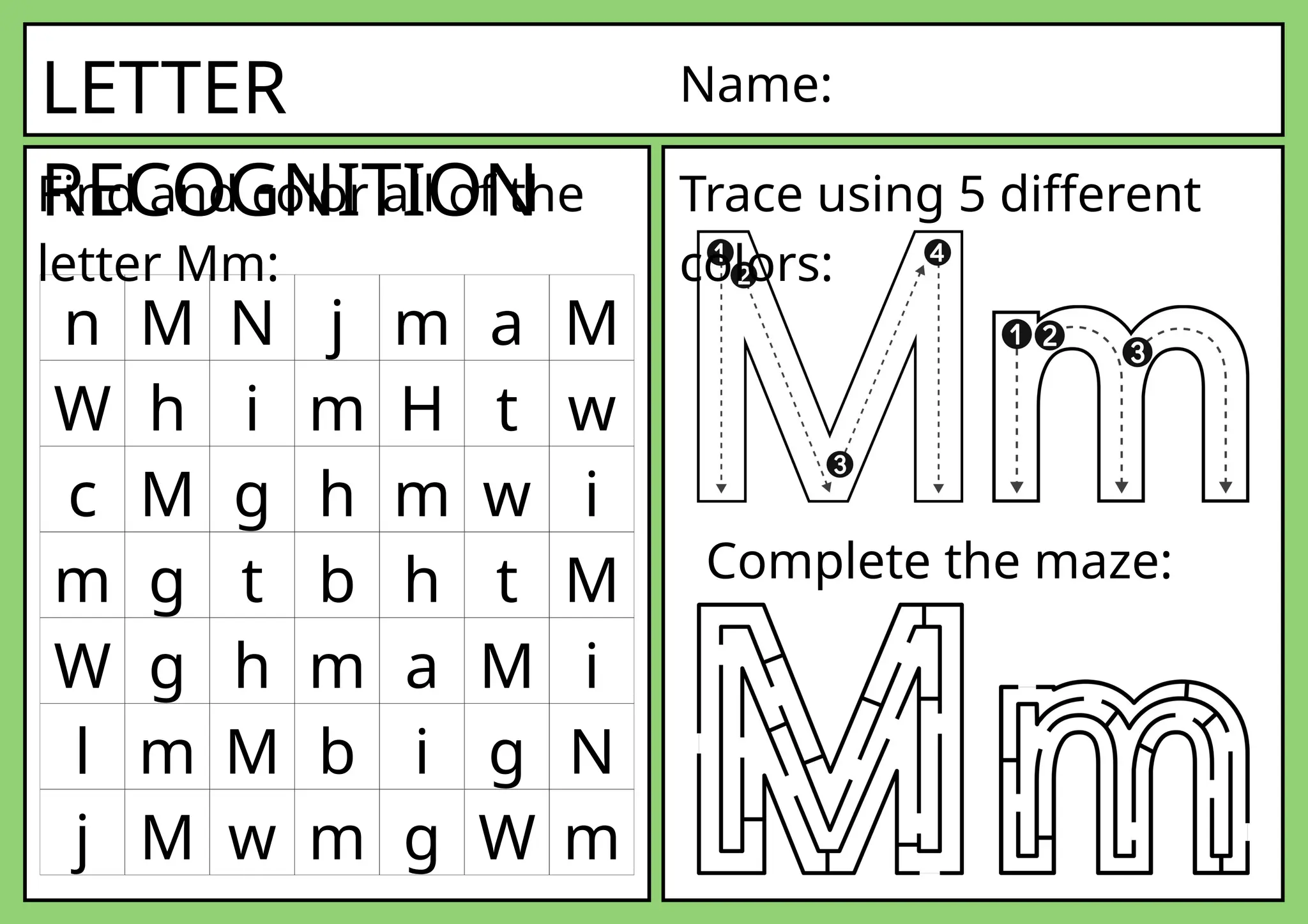 worksheet-Letter M Recognition Worksheet.pptx