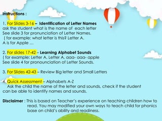 LETTER NAMES AND SOUNDS for kindergarten.pptx | Education