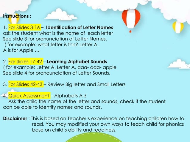 LETTER NAMES AND SOUNDS for kindergarten.pptx | Education