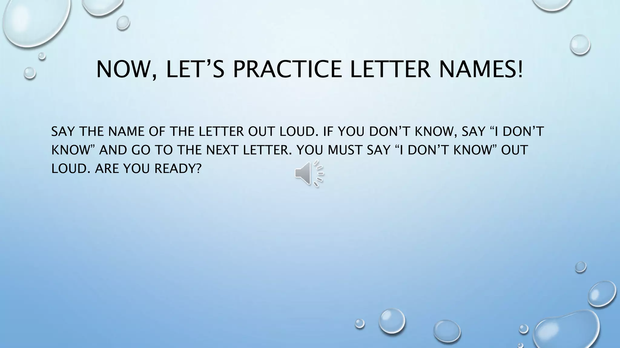 Letter names and sounds screener | PPT
