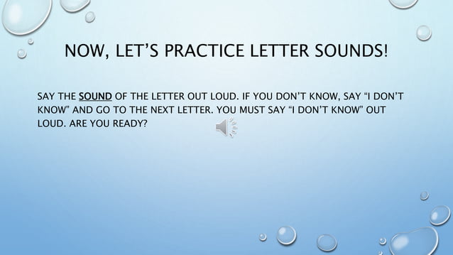 Letter names and sounds screener | PPT