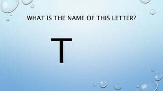 Letter names and sounds screener | PPTX