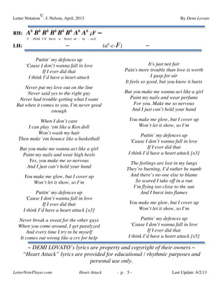 Letternote demi lovato heart attack | PDF | Heart and Cardiovascular ...