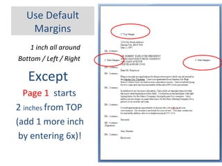Parts of Block Letter with Student Notes | PPT