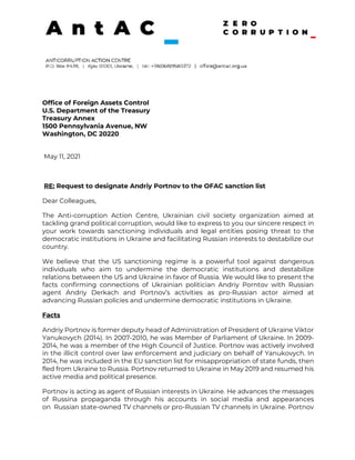 Letter ofac potrnov | PDF