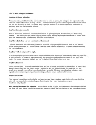 Letter of application-Example | PDF