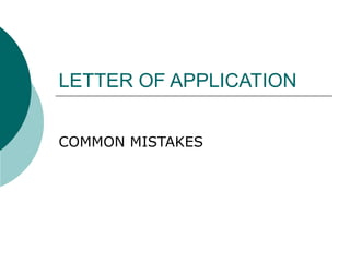 Letter of application. Errors | PPT | Parenting Children Aged 4-11 ...