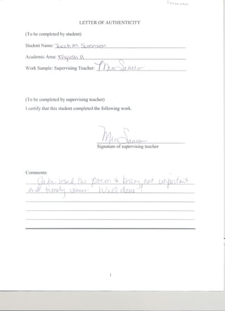 Letter Of Authenticity from Saurwien | PDF