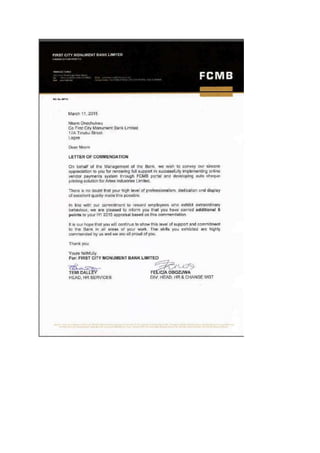 Letter of Commendation | DOCX