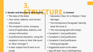 Letter of complaint VSTEP WRITING TASK 1.pptx