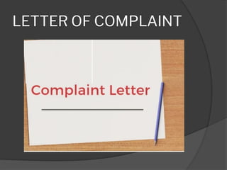Comprehensive Guide to Writing Effective Complaint Letters | PDF