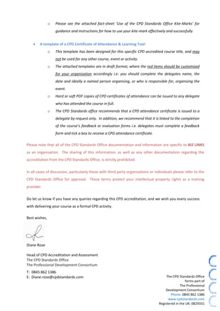 Letter of cpd confirmation 21024 | PDF
