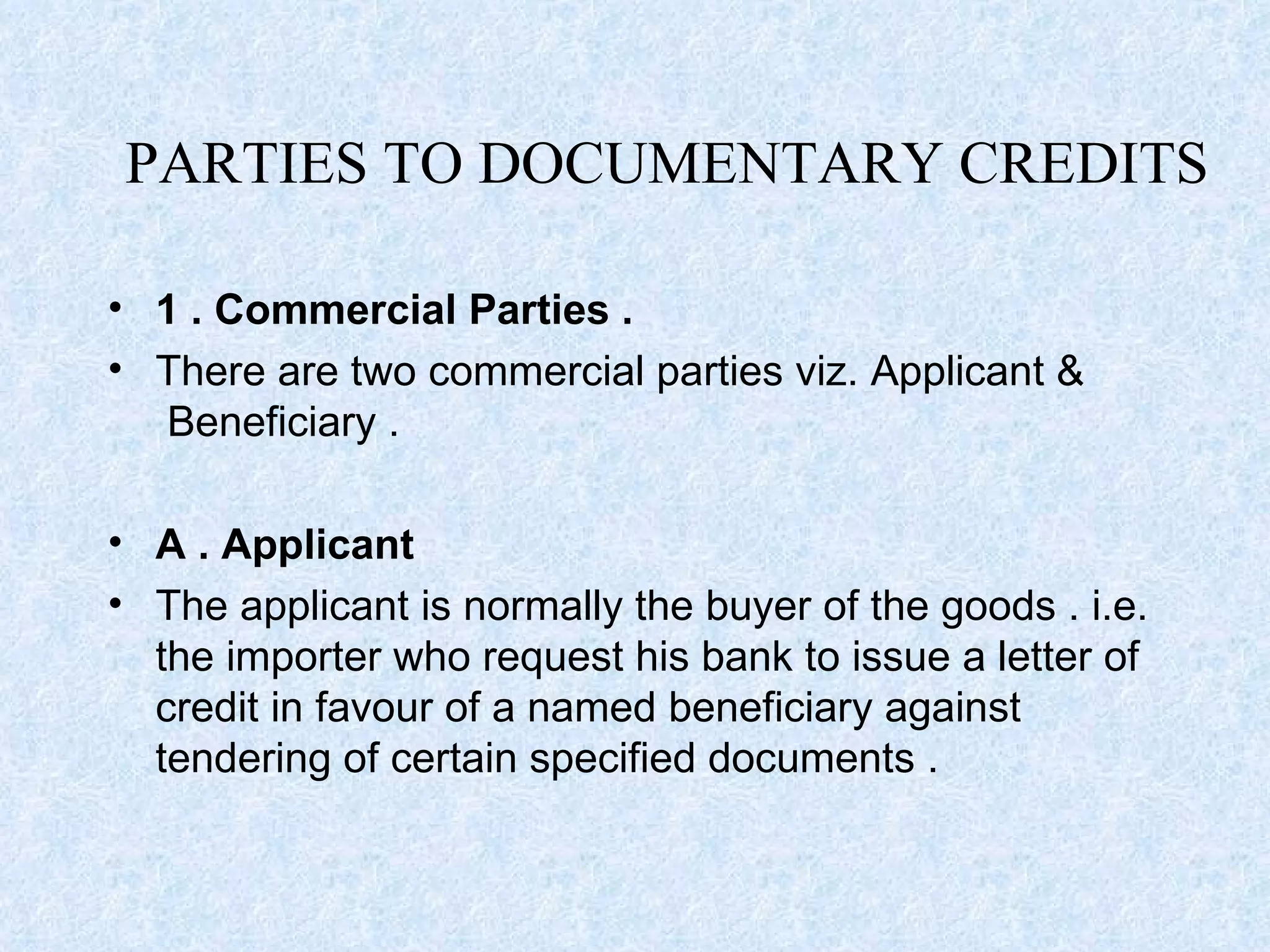 Letter Of Credit | PPT