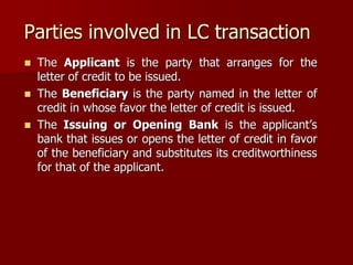 Letter Of Credit | PPT