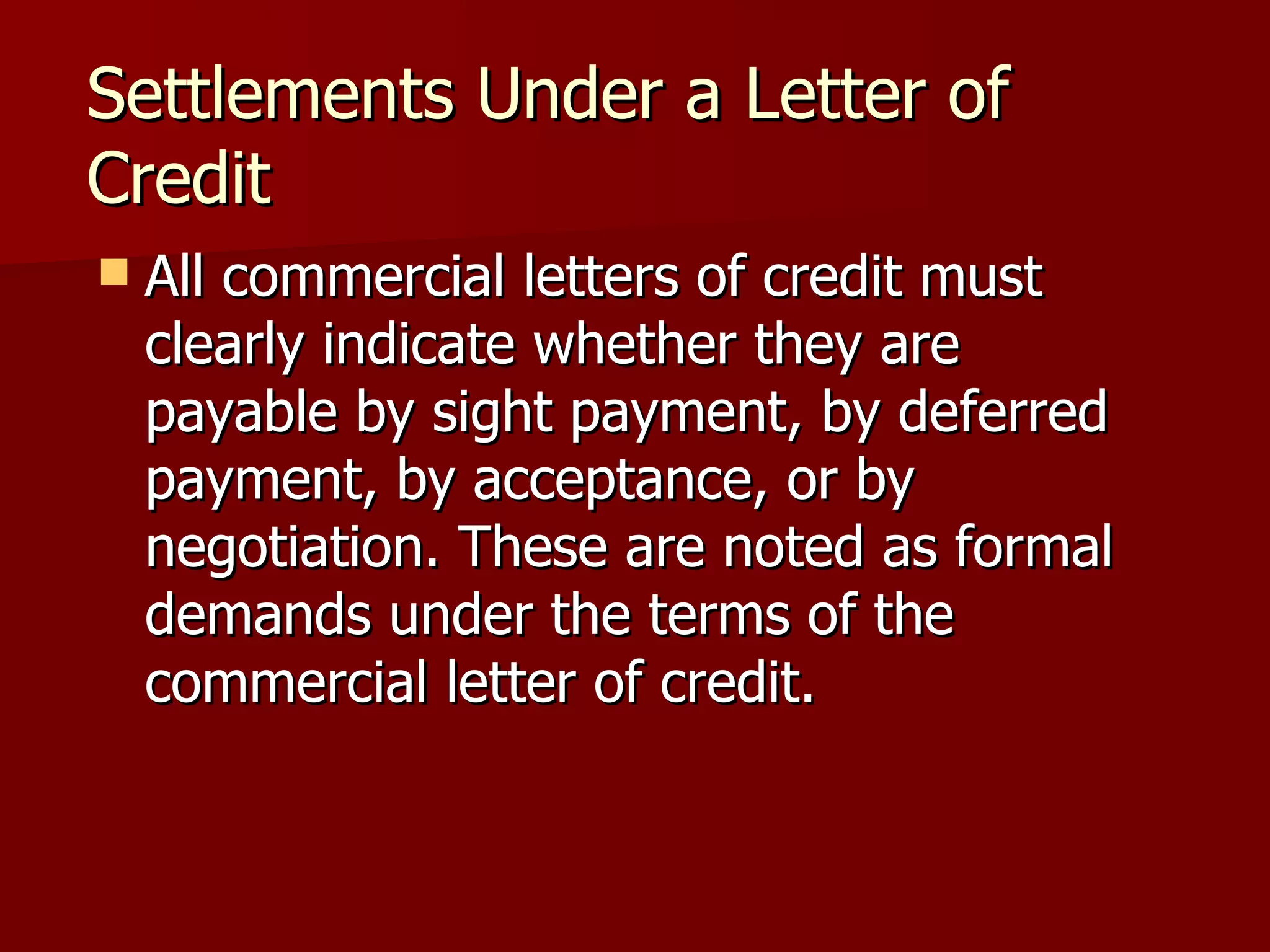 Letter Of Credit | PPT