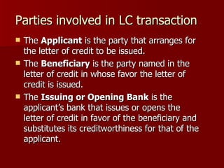 Letter Of Credit | PPT