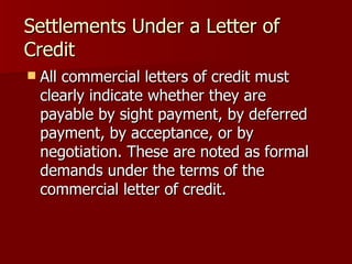 Letter Of Credit | PPT