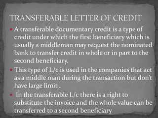 Letter of credit | PPTX