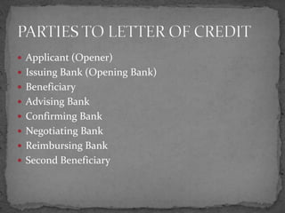 Letter of credit | PPTX