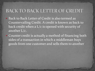 Letter of credit | PPTX
