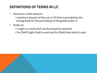 Letter of Credit | PPT