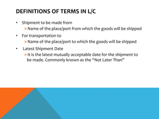 Letter of Credit | PPT