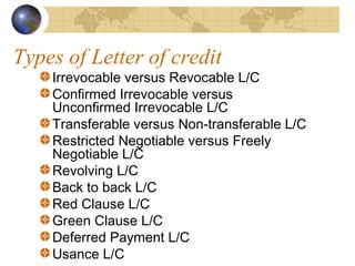 Letter of credit | PPT