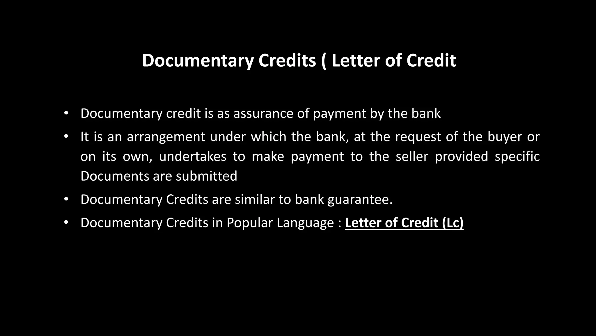 All about Letter of Credit | PPTX