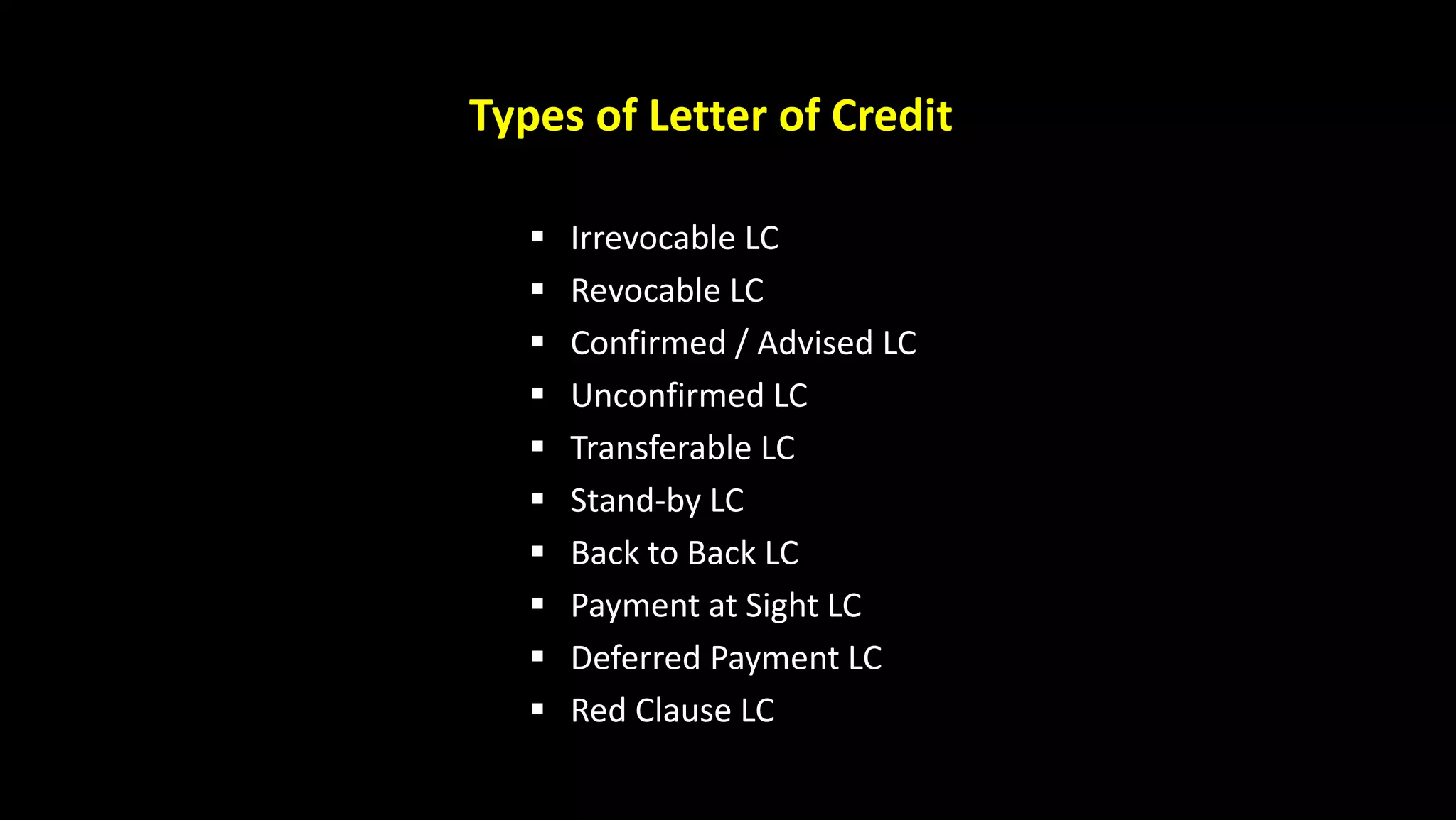 All about Letter of Credit | PPTX