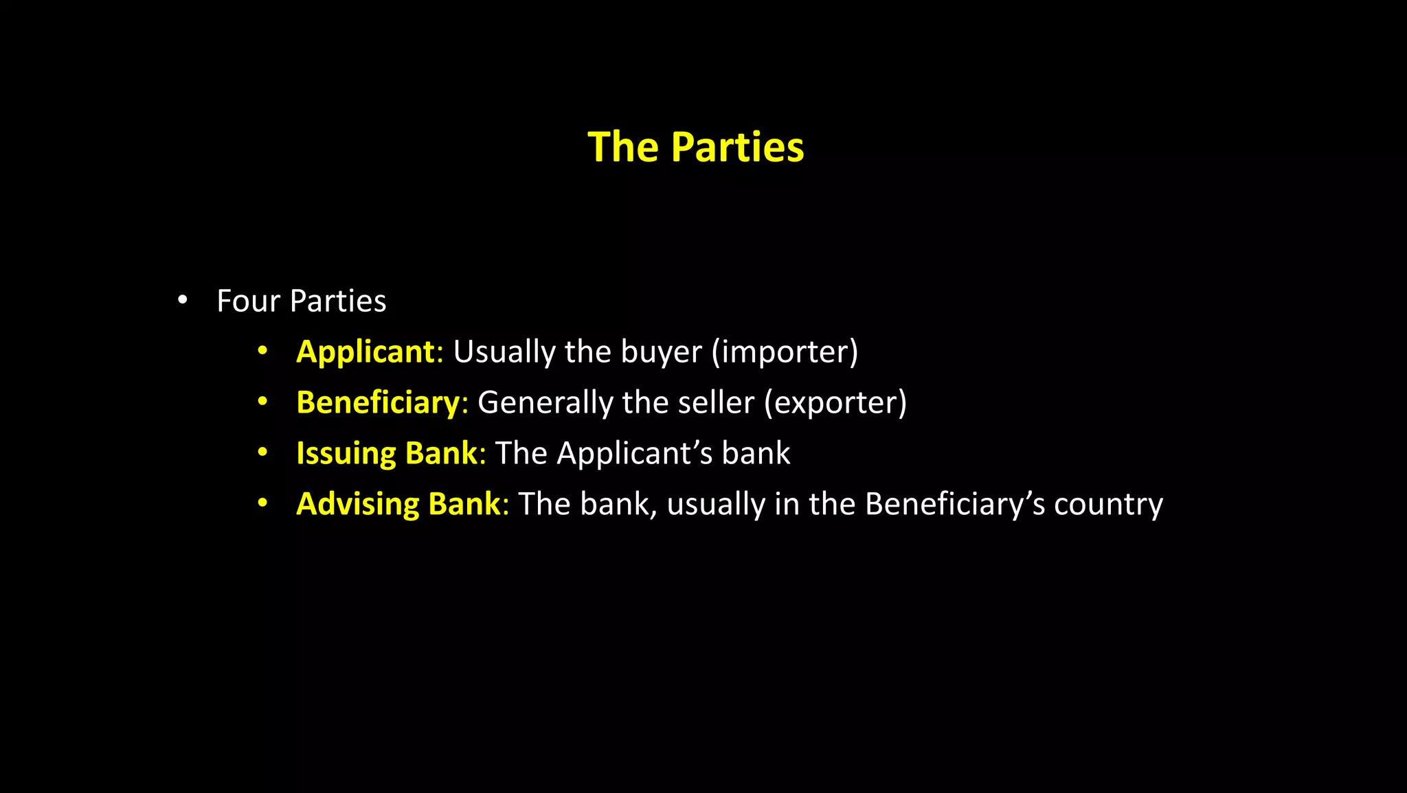 All about Letter of Credit | PPTX