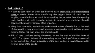 All about Letter of Credit | PPTX
