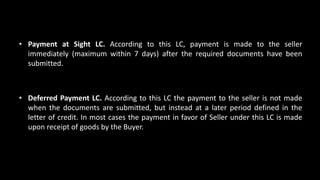 All about Letter of Credit | PPTX