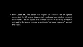 All about Letter of Credit | PPTX