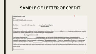 LETTER OF CREDIT | PPT