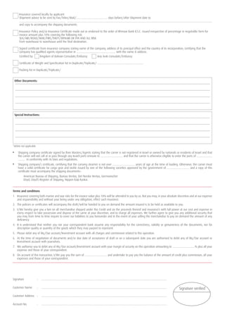 Letter of credit_application | PDF