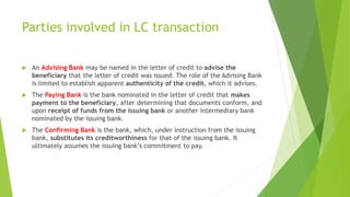 Letter of credit process and risk involve | PPTX | Credit Cards ...