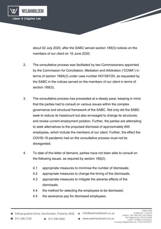 Letter of demand to sabc signed 23 10-2020 | PDF