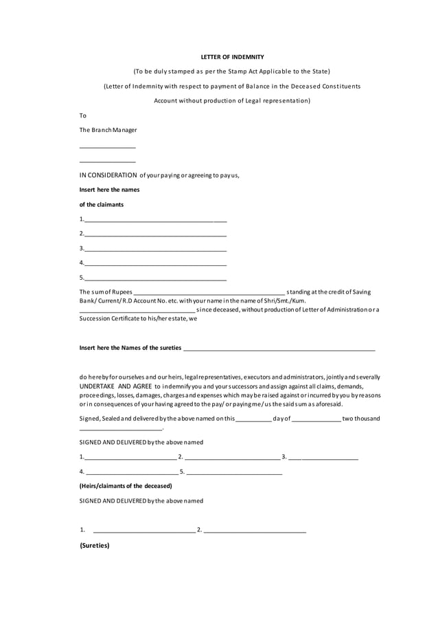 Letter of disclaimer | DOCX