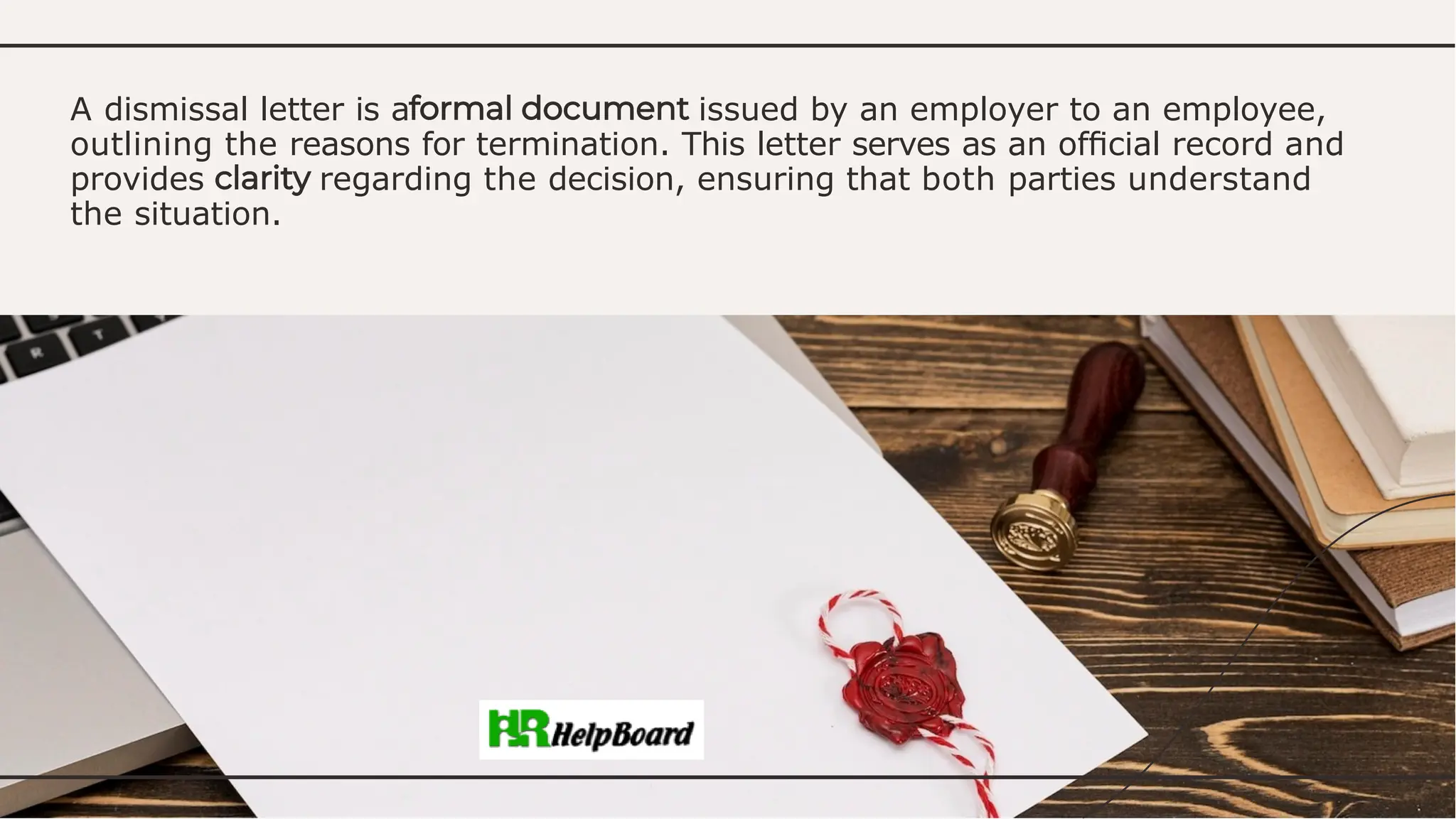 Letter of Dismissal, Example of Dismissal Letter | PPTX