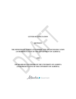 Letter of expectation u of a | PDF | Education industry | Industries