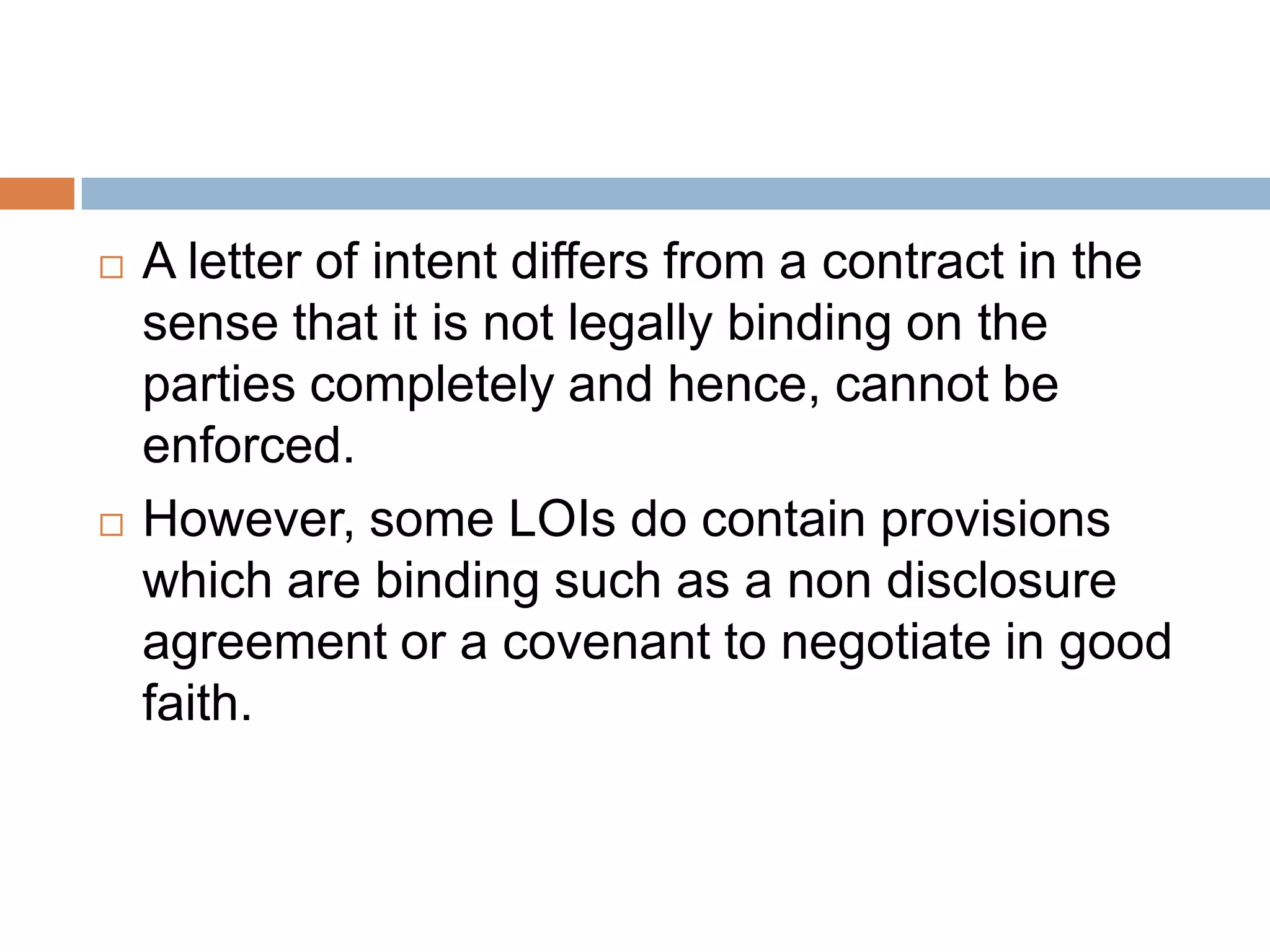 Letter of intent | PPTX