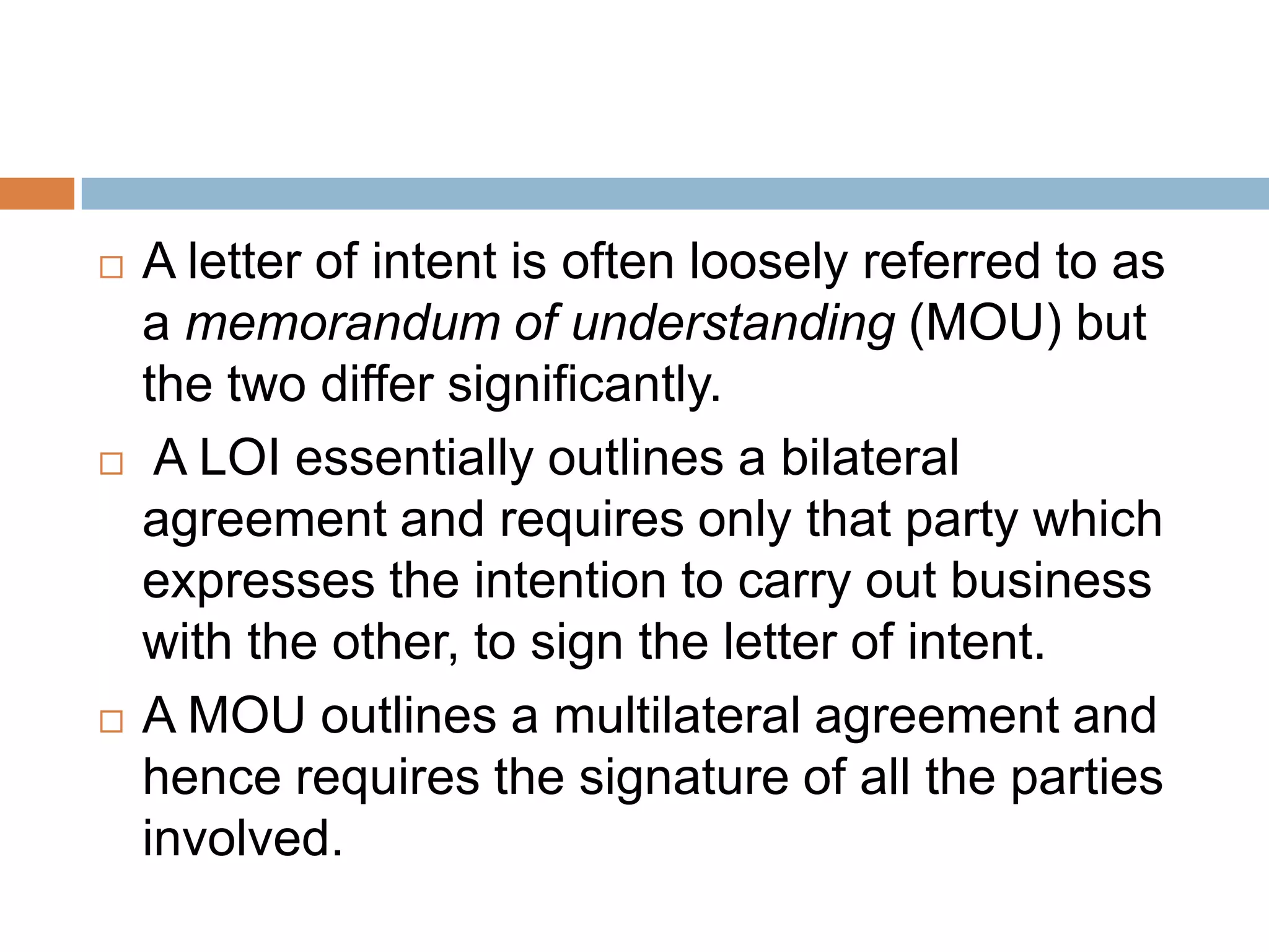 Letter of intent | PPTX