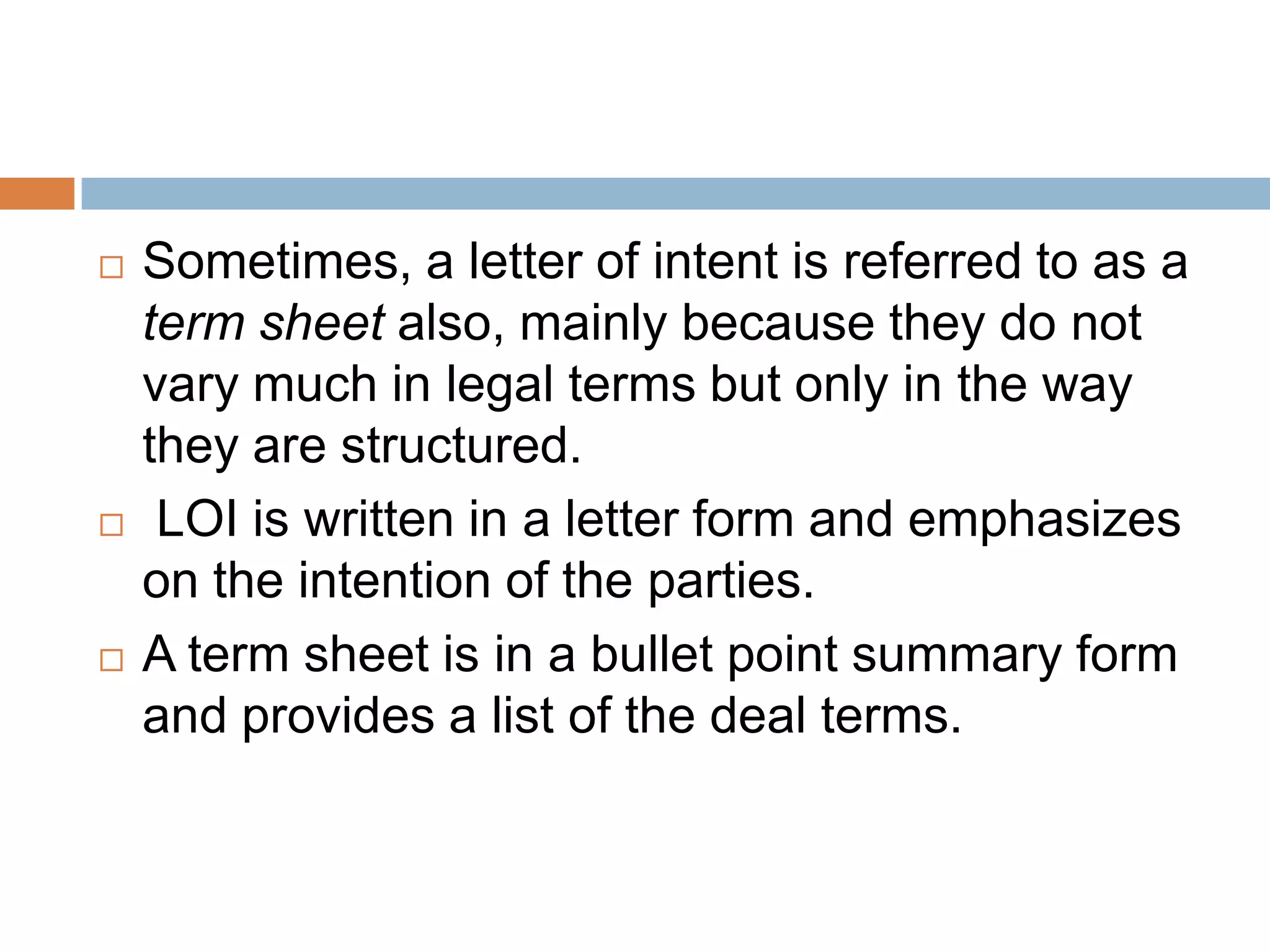 Letter of intent | PPTX