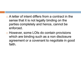 Letter of intent | PPTX