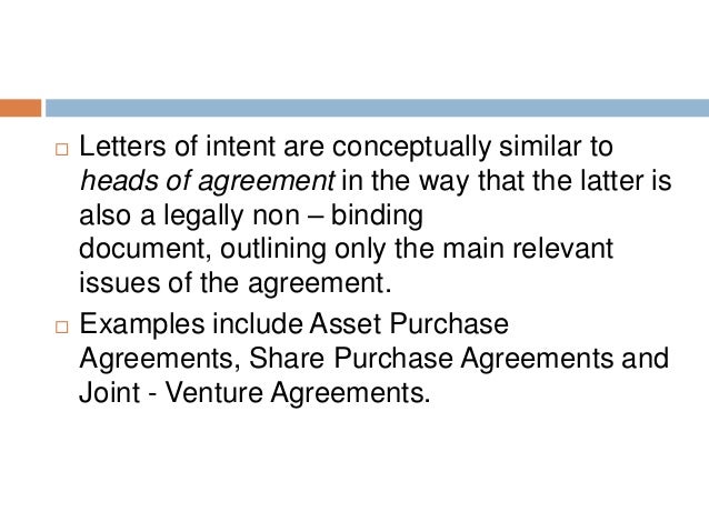 What Is The Difference Between The Letter Of Intent And