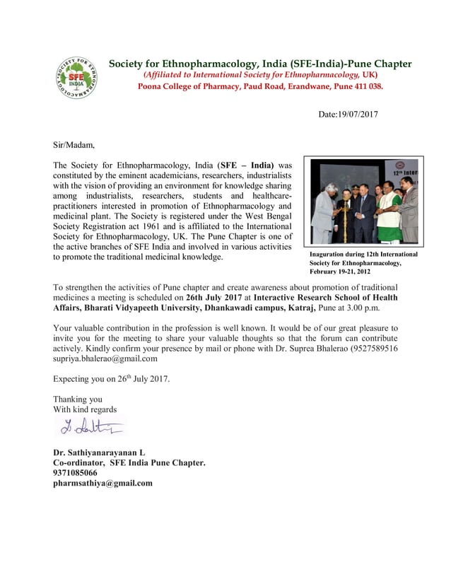 Letter of invitation_-_copy_sfe-india | PDF