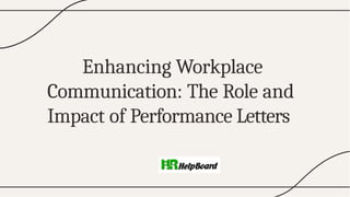 Letter of Performance, Performance Letter Sample | PPT