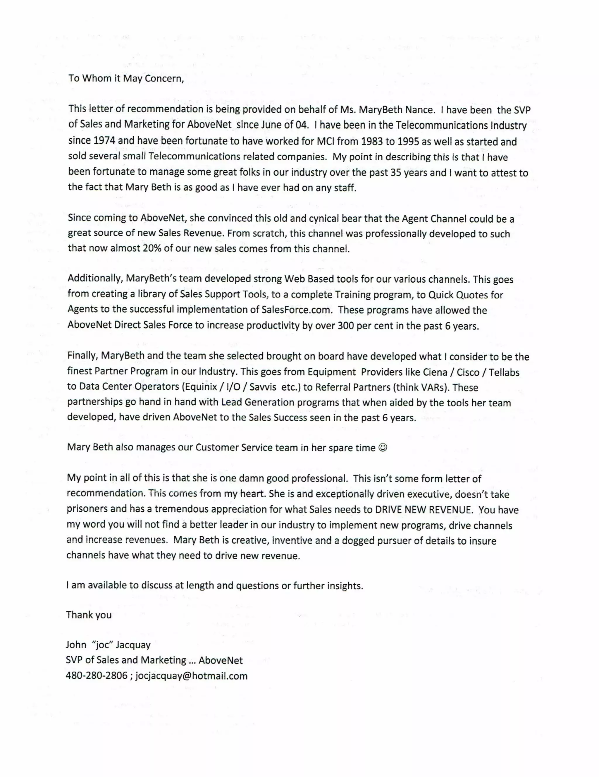 Letter of recommendation | PDF