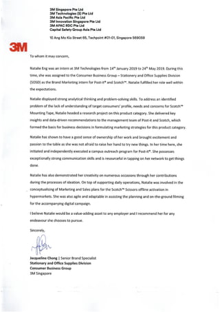 Letter of Recommendation - 3M | PDF | Educational Assessment | Education